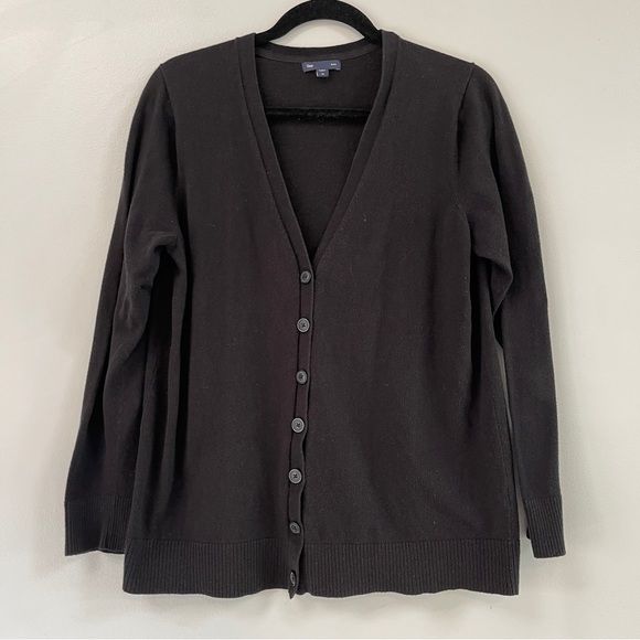 GAP Factory | Sweaters | Gap Factory Long Sleeve V Neck Cardigan Black ...
